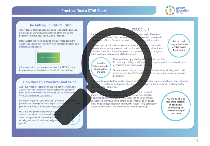 Tool 5 - STAR Chart | Neuroinclusive Education Network